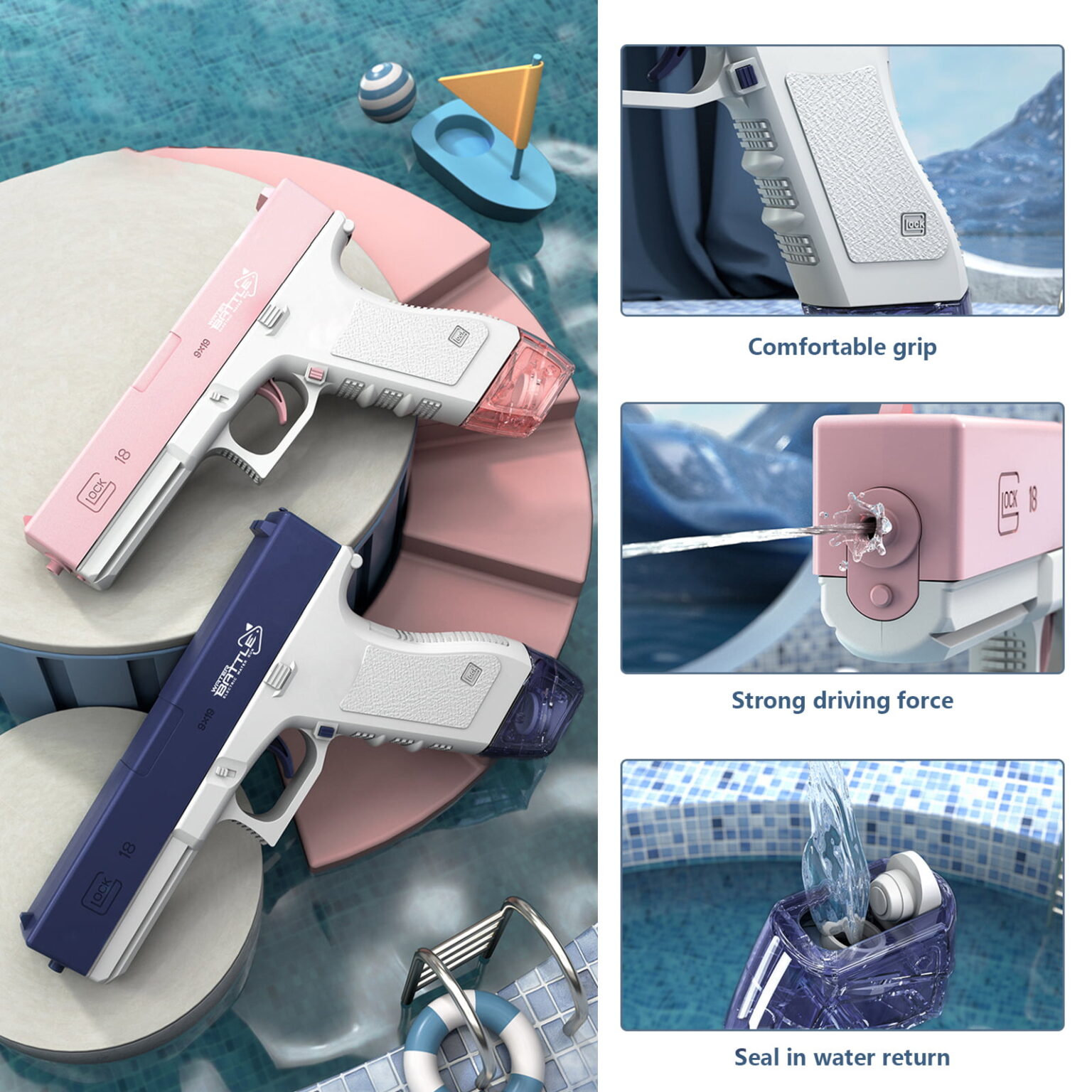 Elektrisk Vattenpistol (Glock) | iSwag.se